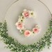 Nursery Floral Letter Nursery Wreath Wall Decor Custom Nursery Gift ...
