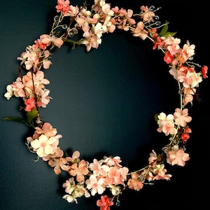 Cherry Blossom Hoop Wreath Sakura Wreath Cherry Blossom Decor Spring ...