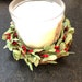 Mini Christmas Candle Wreath, Holiday Mini Wreath, Candle Ring Wreath ...