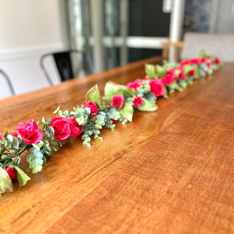 Red Rose Garland - Etsy