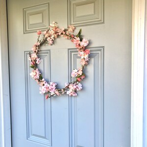 Cherry Blossom Hoop Wreath Sakura Wreath Cherry Blossom Decor Spring ...