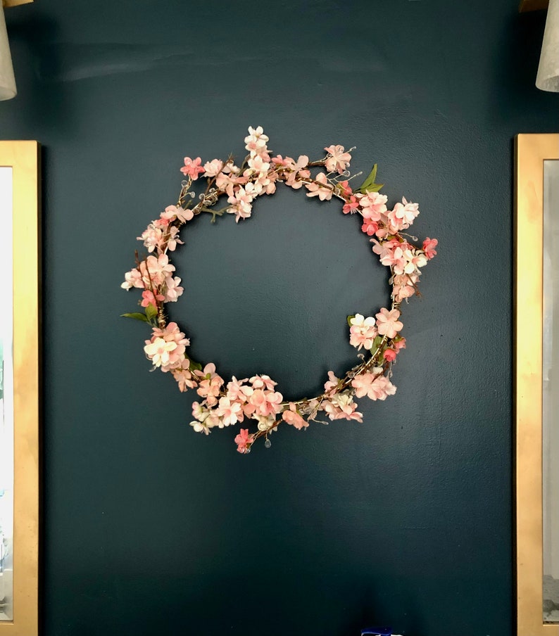 Cherry Blossom Hoop Wreath Sakura Wreath Cherry Blossom Decor Spring ...
