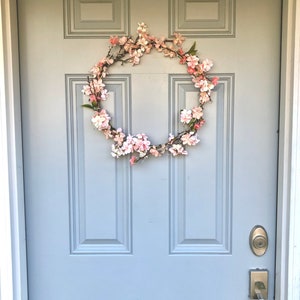 Cherry Blossom Hoop Wreath Sakura Wreath Cherry Blossom Decor Spring ...