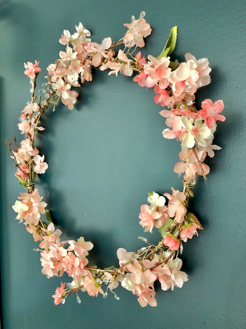 Cherry Blossom Hoop Wreath Sakura Wreath Cherry Blossom Decor Spring ...