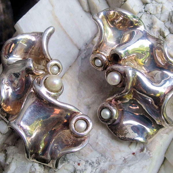 Omega Back Earrings - Etsy