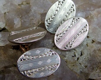 Engine Turned Copper Top Cuff Links Snap Style Barrel Shape | Etsy