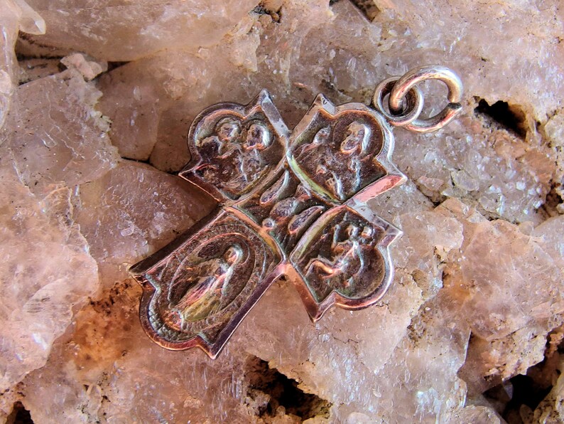 Petite Size Sterling 4 or 5 Way Saints Cross With 18 925 - Etsy