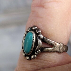 Bell Sterling Turquoise Ring, Oval Stone, Size 6 1/2. Signed, 2g - Etsy