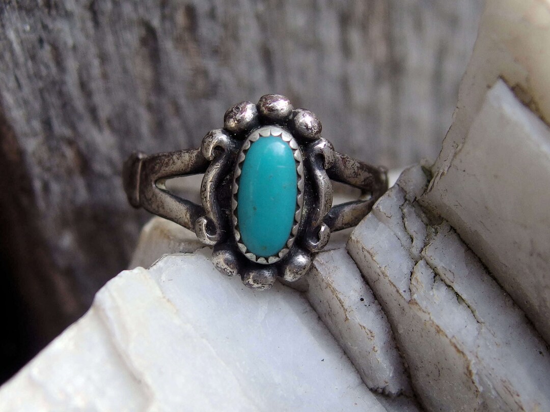 Bell Sterling Turquoise Ring, Oval Stone, Size 6 1/2. Signed, 2g - Etsy