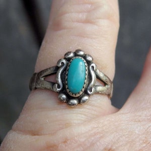 Bell Sterling Turquoise Ring, Oval Stone, Size 6 1/2. Signed, 2g - Etsy