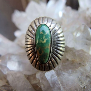 W.G. Johnson Green Turquoise Sterling Silver Ring Split - Etsy