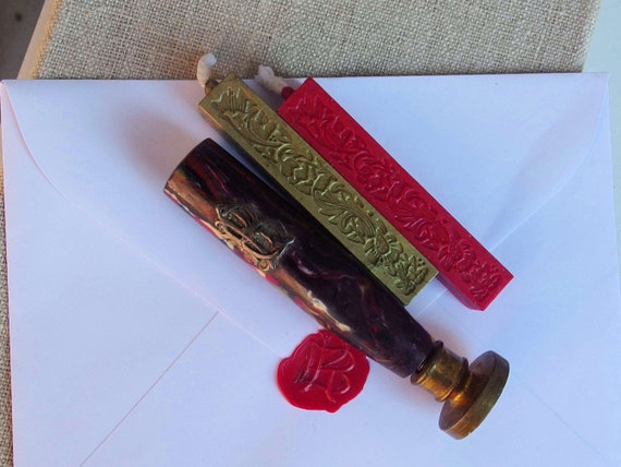 Bakelite Brass 'BR' Monogram Wax Seal Monogram on - Etsy