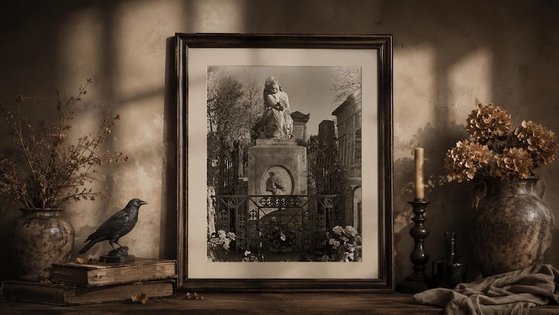 Grave of a Musician - Dark Academia Gothic Original Photo Digital ...