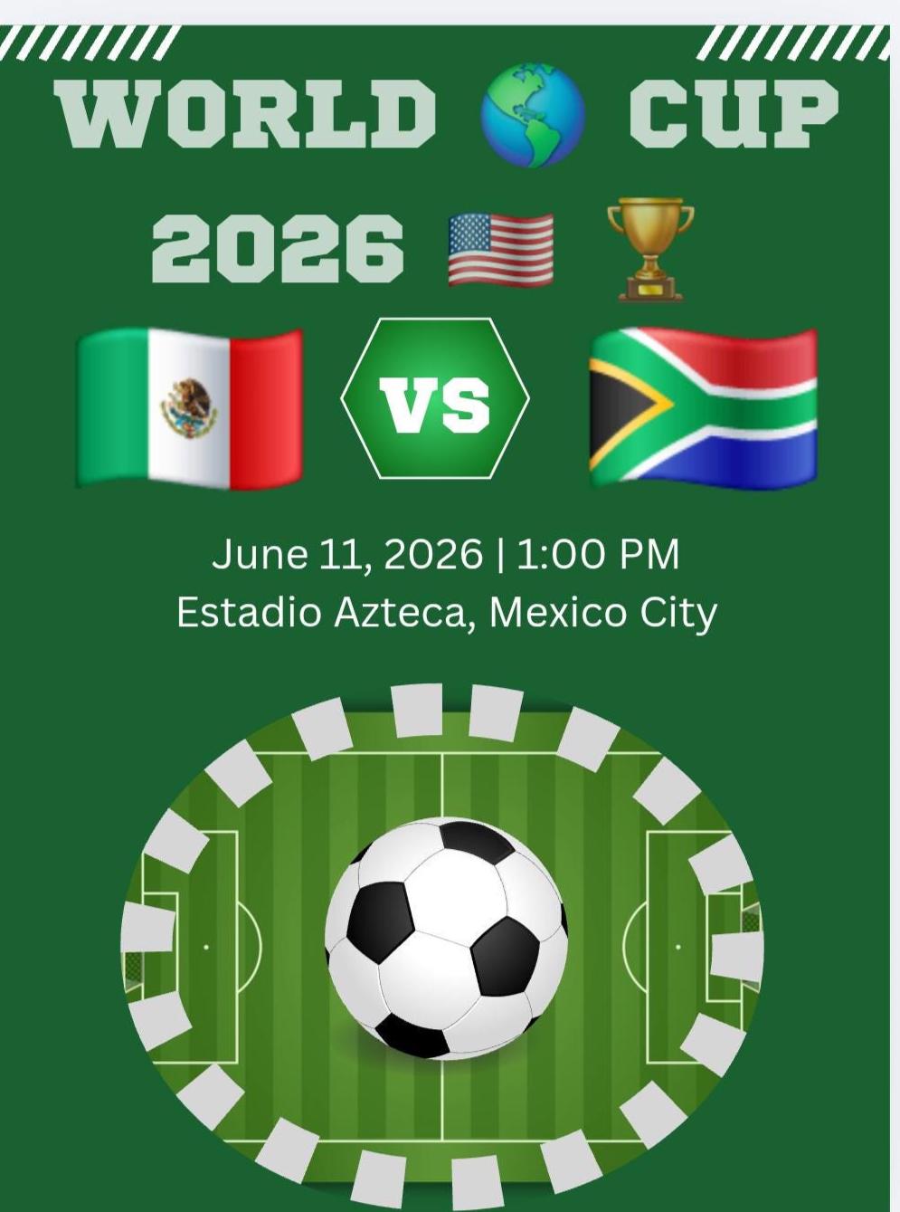 World Cup 2026 Printable Flyer, Soccer Match Poster - Etsy UK