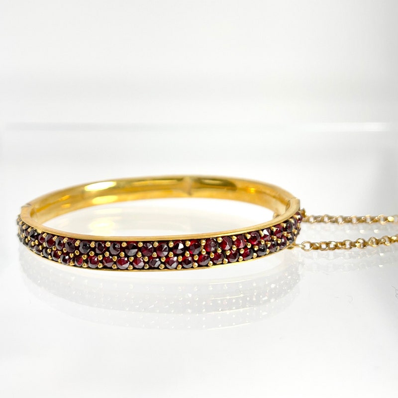Garnet Bangle - Etsy