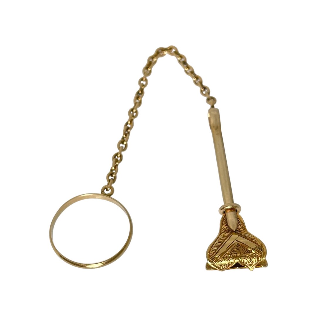 Victorian 14 Karat Yellow Gold Handkerchief Holder, Antique ...