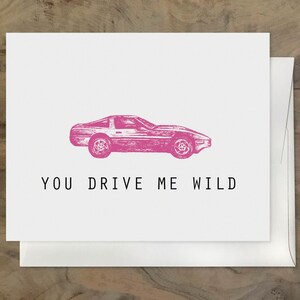BLACK CORVETTE Card. You Drive Me Wild 1980s Card. HOT Sexy I Love You ...