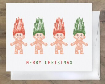 Christmas Troll Card - Etsy