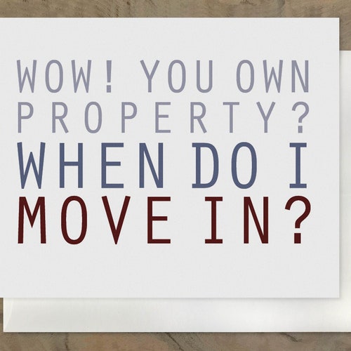 Hilarious HOMEOWNER Card. Funny Housewarming Card. New Home - Etsy