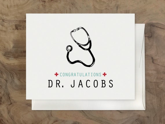 DOCTOR GRADUATION Card. Congratulations Medical Student Card. - Etsy