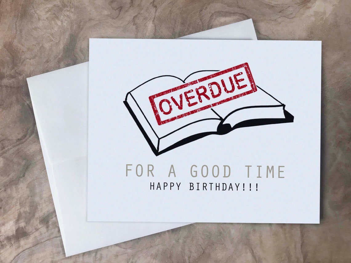 Book Lover Card. Reading Lover Card Librarian Birthday Card. | Etsy