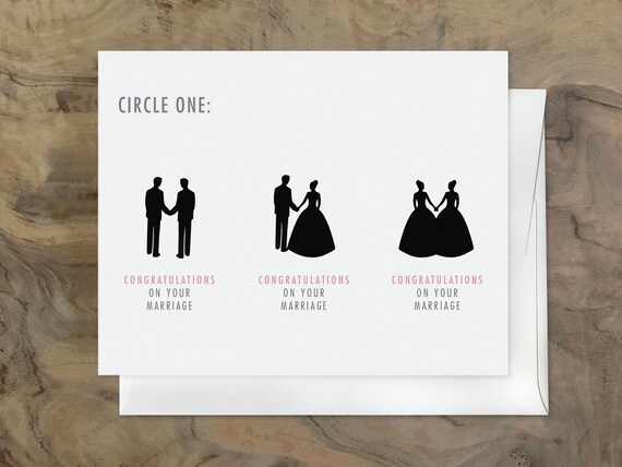 AWESOME WEDDING Card for ALL Couples. Marriage Equality Card - Etsy