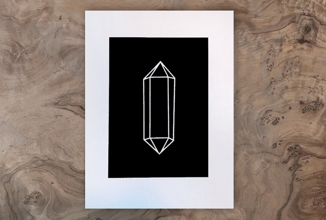 Crystal Card - Quartz Crystal Greeting Card - Quartz Point - Healing ...