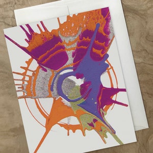 SPIN ART CARD Set, Abstract Art Stationery Set, Greeting Card Set ...