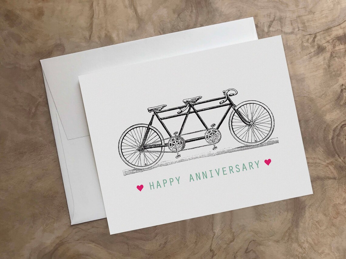 Adorable Anniversary Card. Bike Anniversary Card. Super Sweet ...