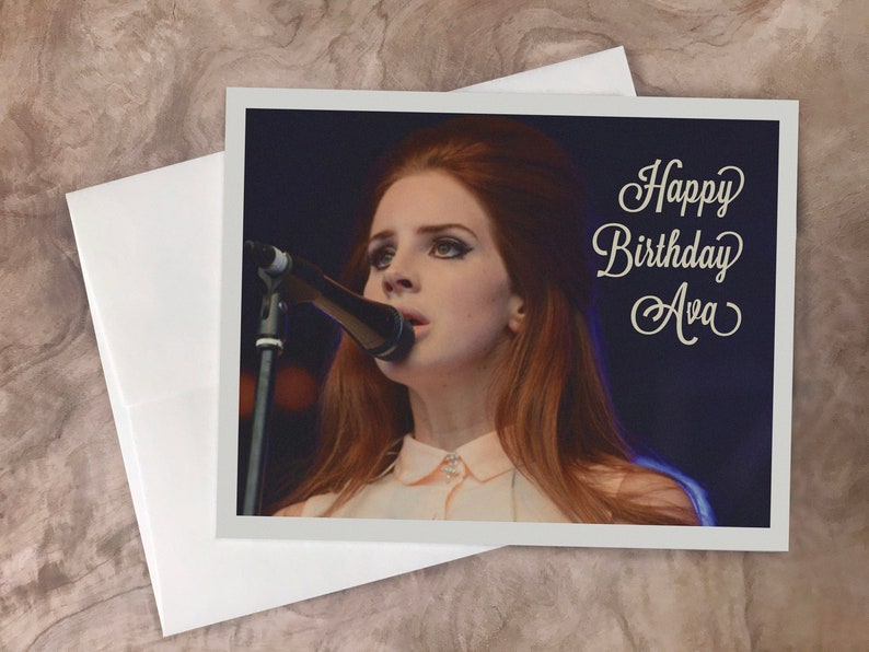 Personalized Lana Del Rey Birthday Card Custom Lana Del Rey | Etsy