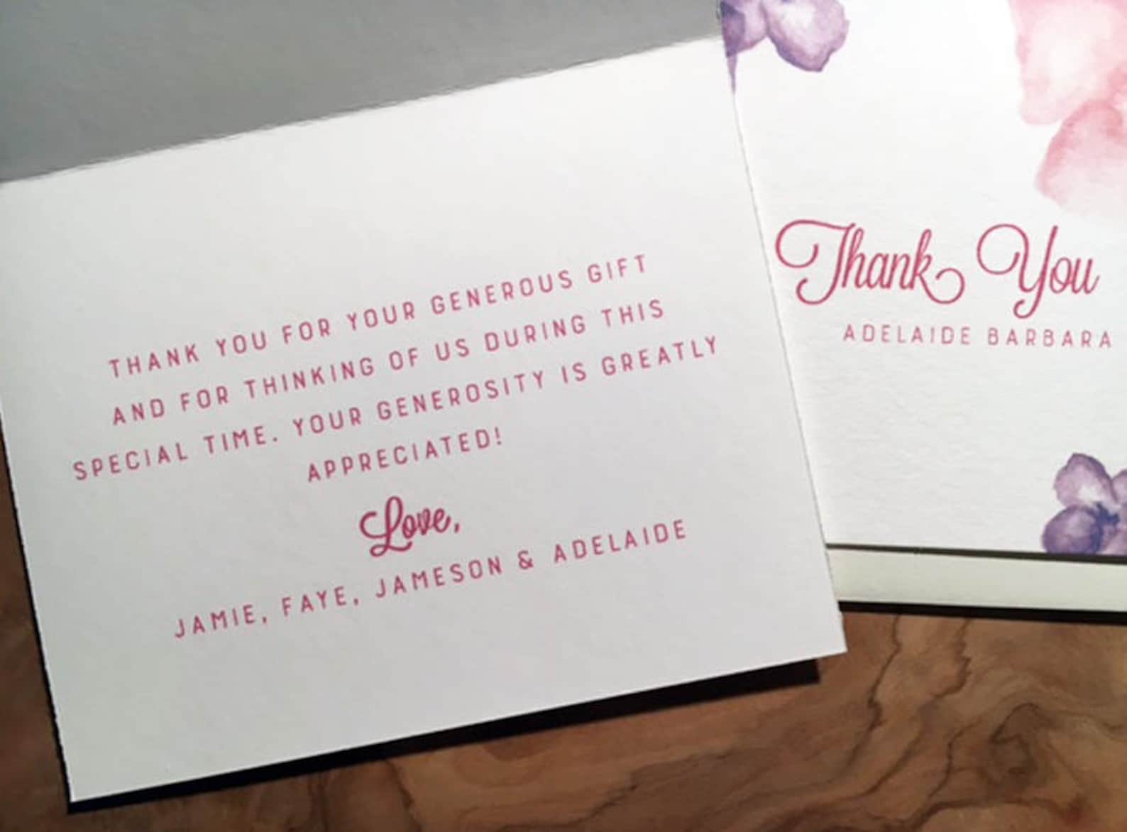 Personalized THANK YOU Cards Custom Thank You Card Custom - Etsy