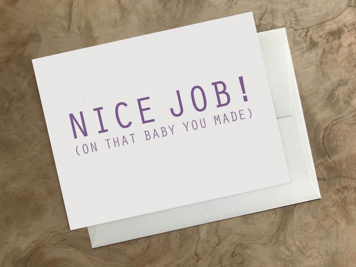 NICE JOB on That Baby You Made Hilarious Card for New | Etsy