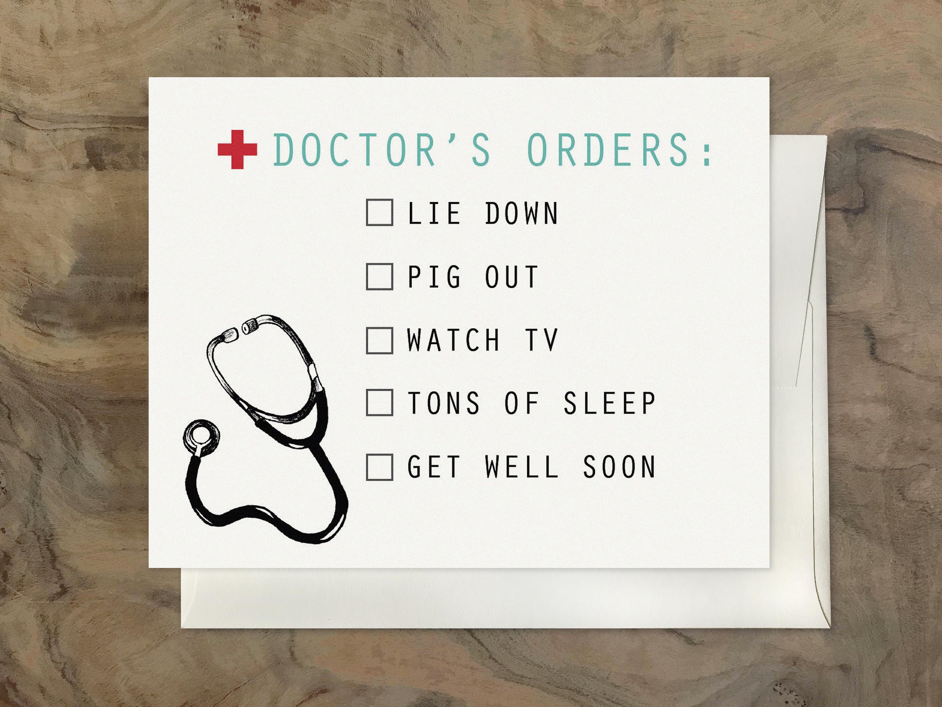 DOCTOR Funny Get Well Card, Hospital Patient Card, Card for a Doctor ...