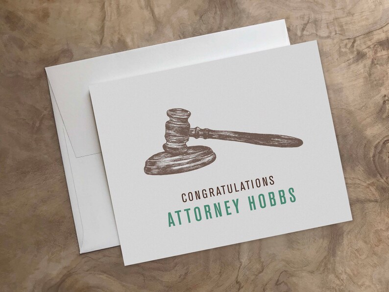 Personalized Law School Graduate Card. Judge Card. LSAT Congratulations ...