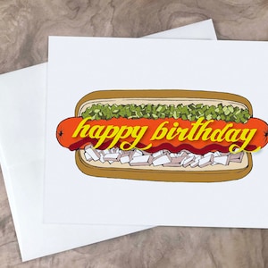 HOTDOG BIRTHDAY CARD ~ Silly Birthday Card ~ Meat Lovers ~ Beef ...