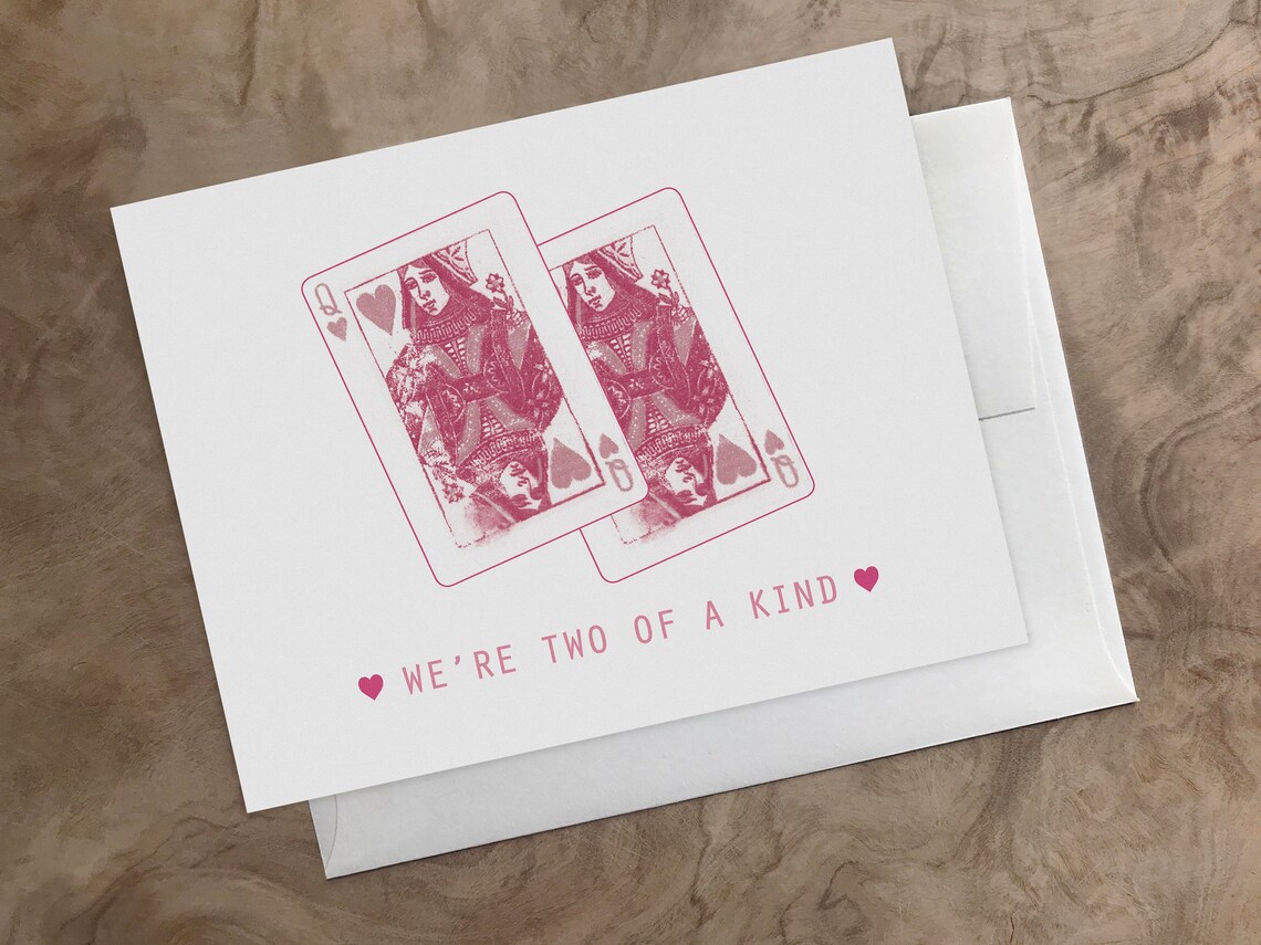 We're Two of a Kind Card. King and Queen Card. BEST FRIEND | Etsy