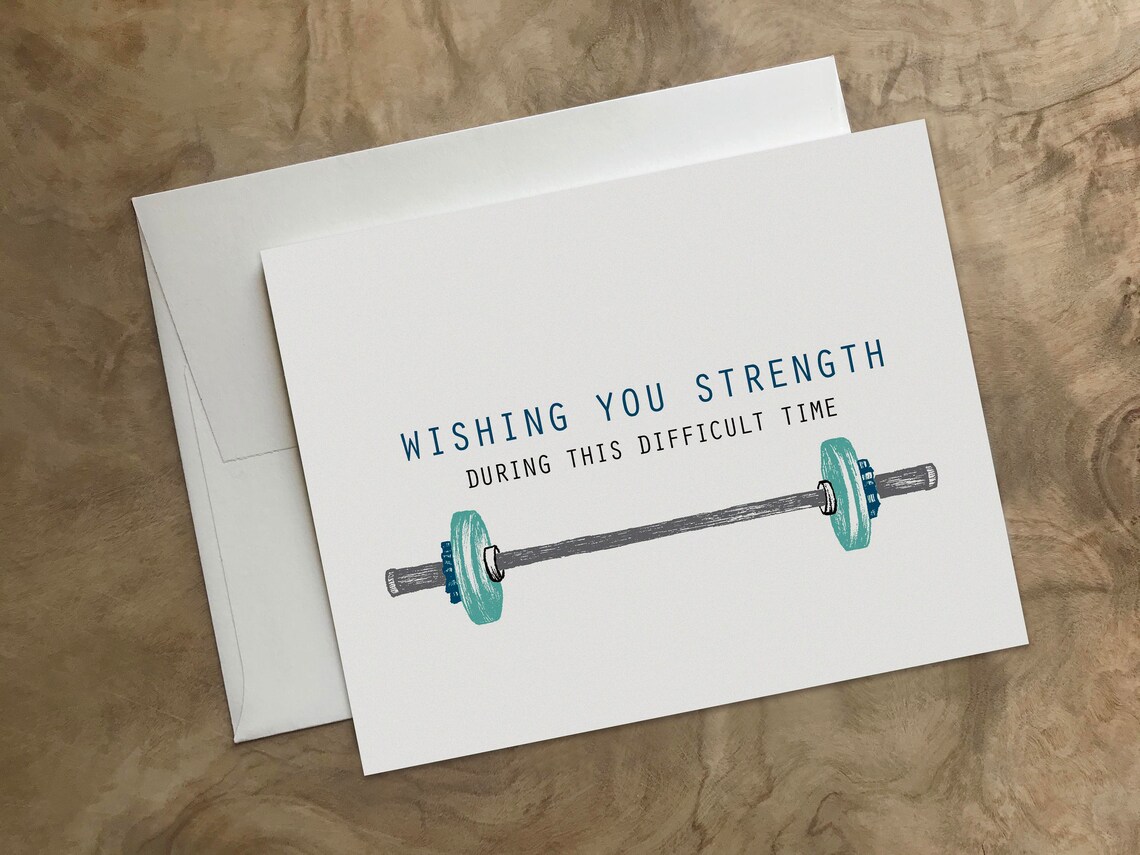 Weight Lifting Card STAY STRONG CARD. Get Well Soon Card. | Etsy