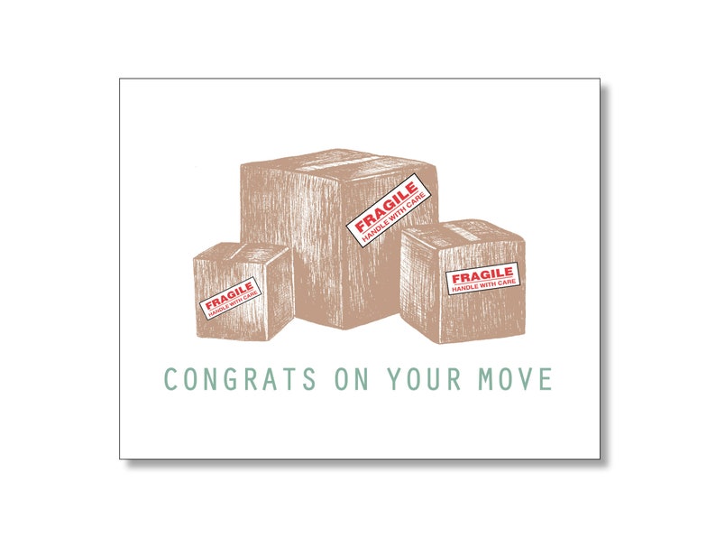 Leaving town card Moving Away card Congrats on Your Move | Etsy