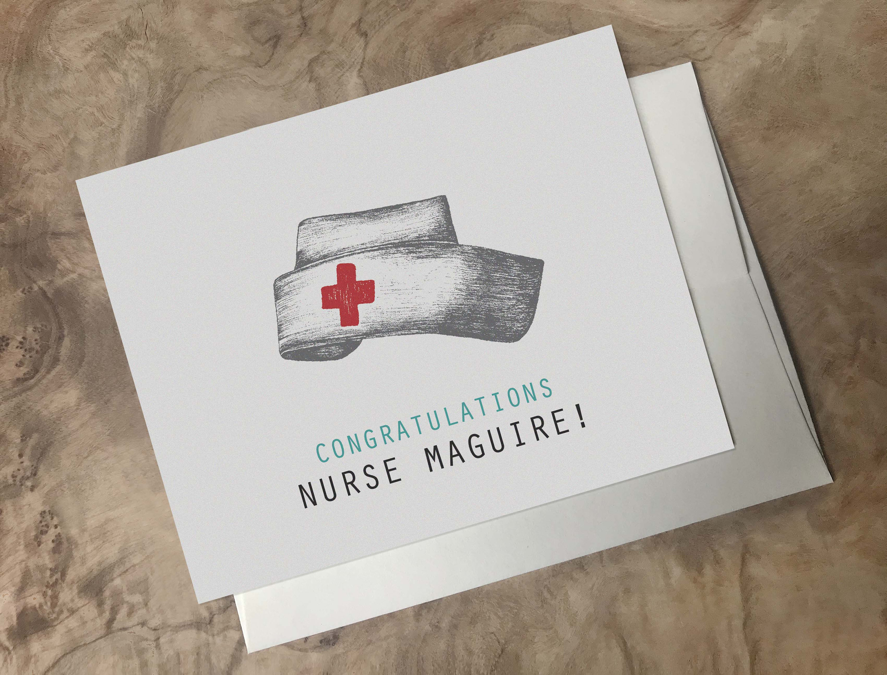 NURSE GRADUATION Card. Congratulations Nursing Student Card. RN Card ...