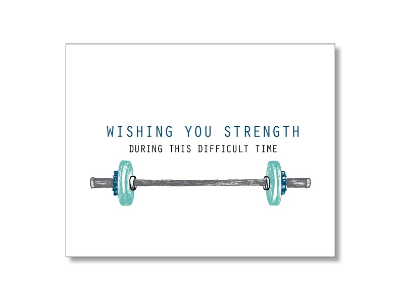 Weight Lifting Card STAY STRONG CARD. Get Well Soon Card. | Etsy