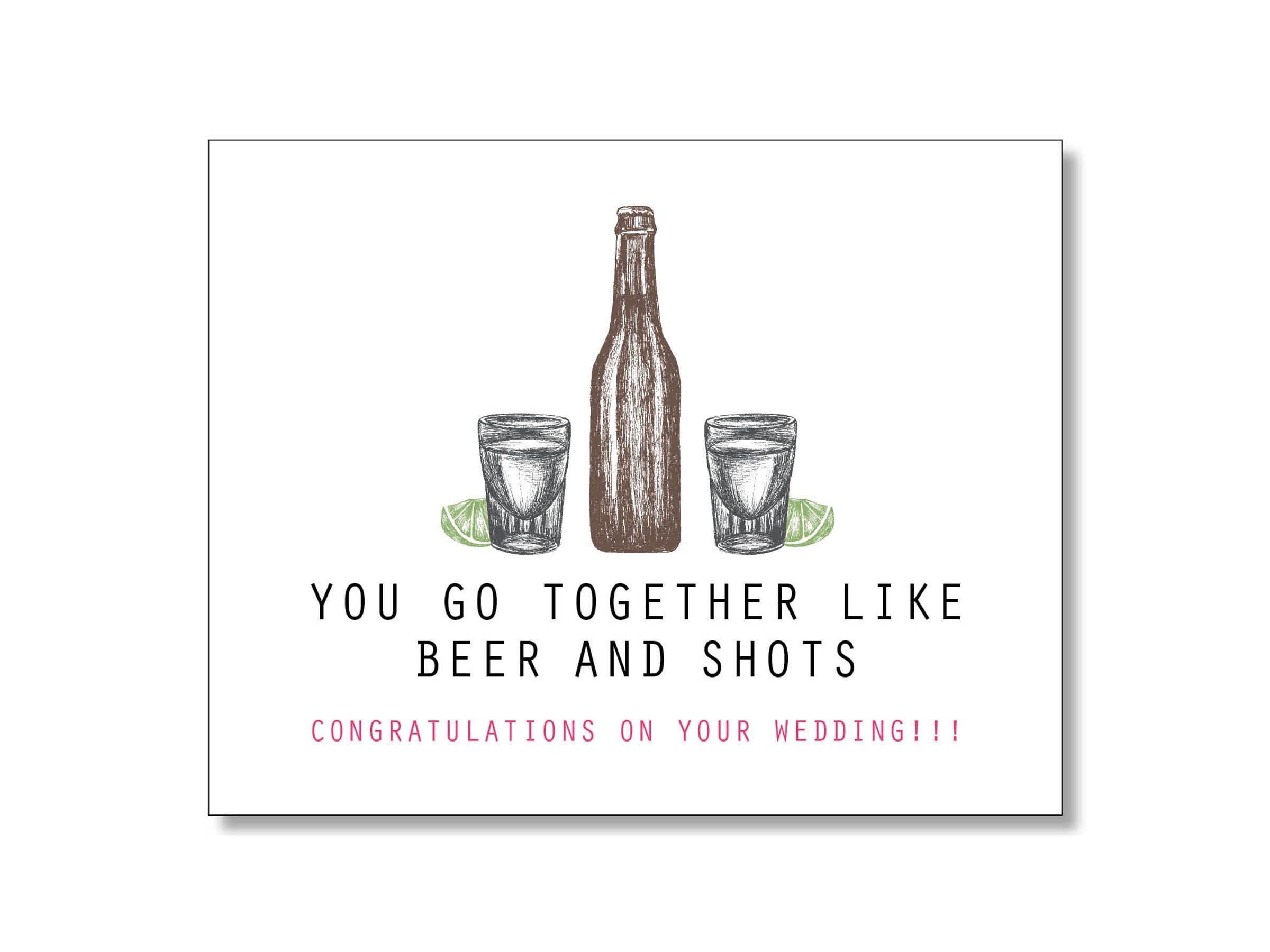 Hilarious Wedding Card. Funny Card for a Party Couple. | Etsy