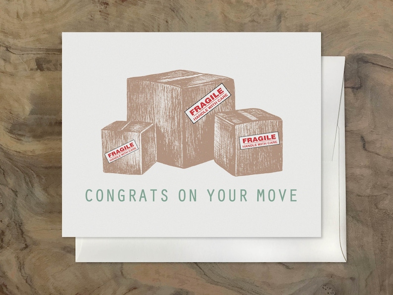 Leaving town card Moving Away card Congrats on Your Move | Etsy