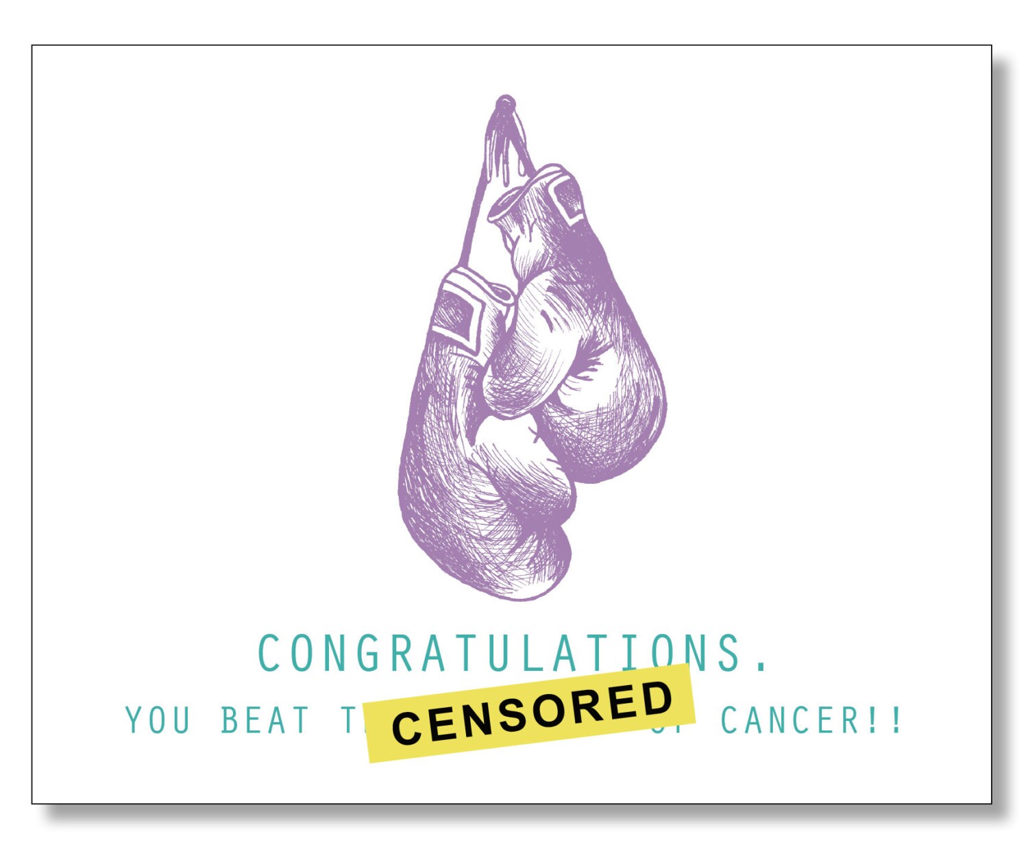 CONGRATULATIONS You BEAT the Crap Out of CANCER Card. F*ck Cancer ...