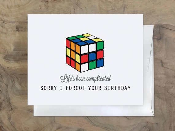 Sorry I Forgot Your Birthday Card. Sorry I Missed Your | Etsy