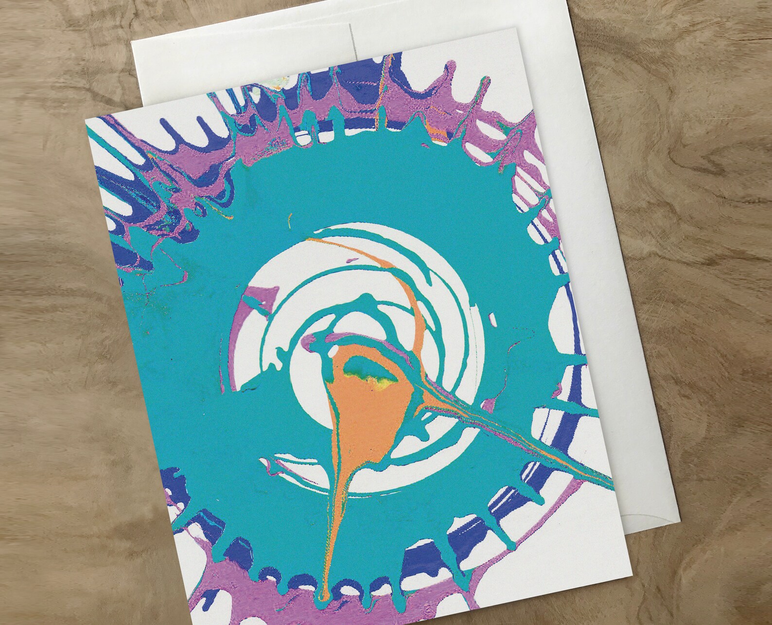 SPIN ART CARD Set Abstract Art Stationery Set Greeting Card - Etsy