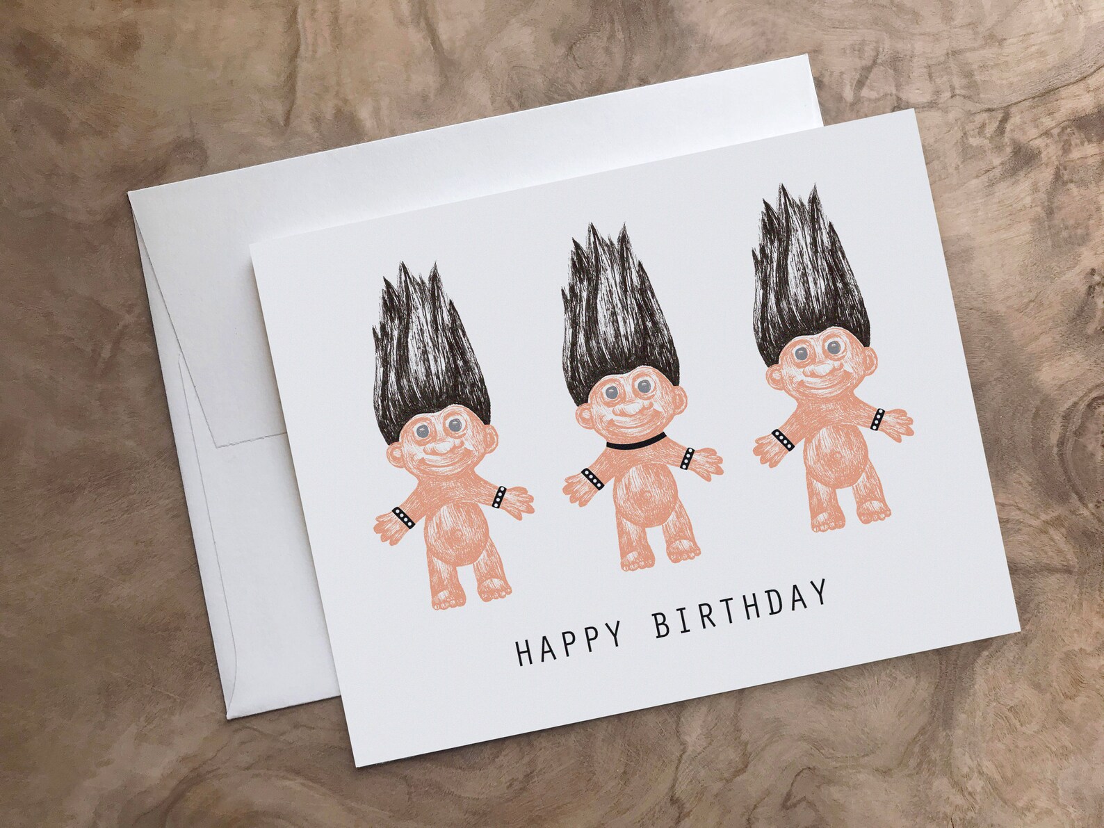 GOTH Troll Dolls HAPPY BIRTHDAY Card. Industrial. Heavy Metal | Etsy