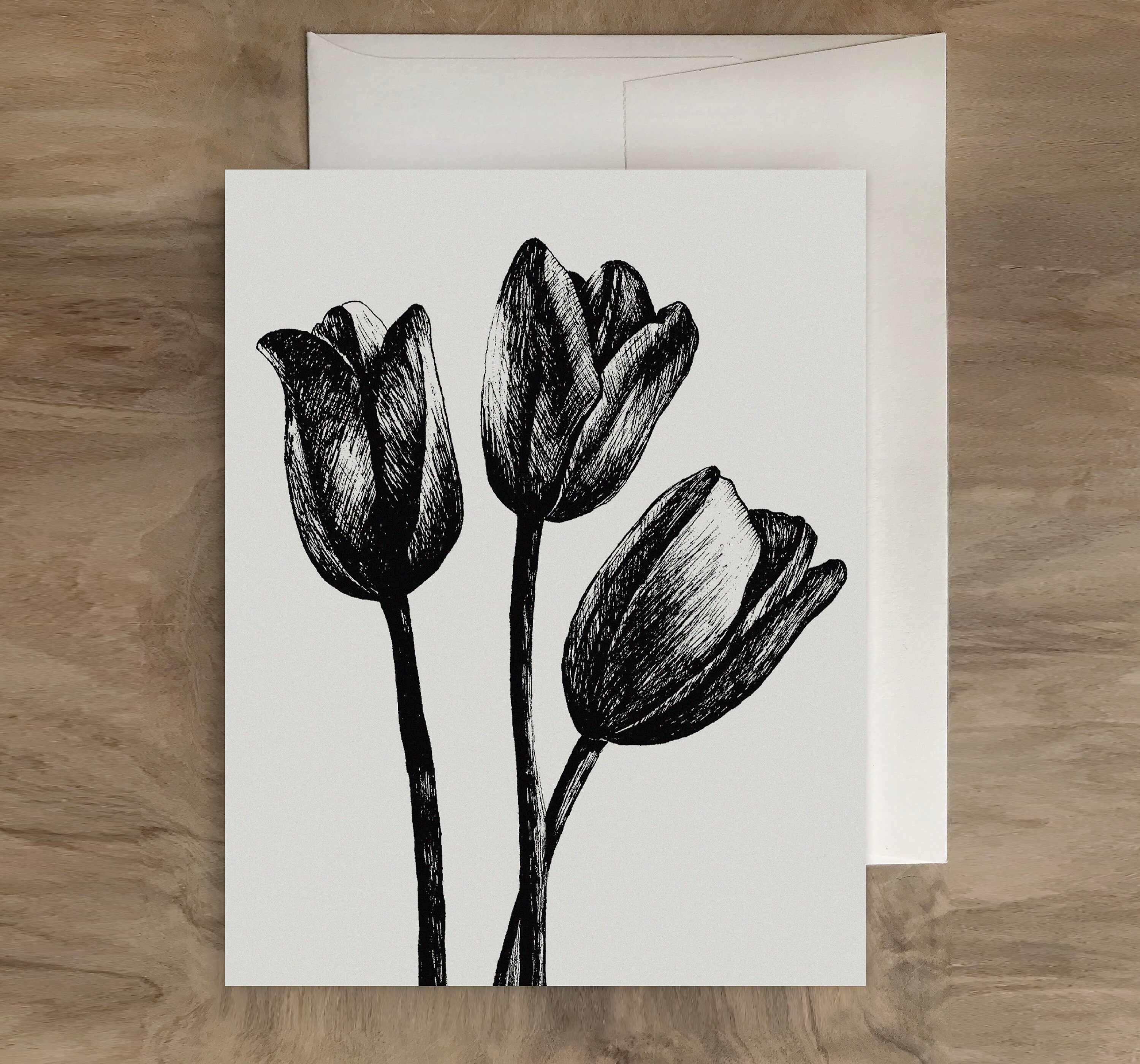 BLACK Flower Cards, Black Sunflower Card, Black Lily Card, Black ...