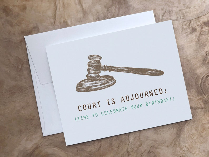 HILARIOUS LAWYER BIRTHDAY Card. Judge Card. Law Student. Paralegal ...