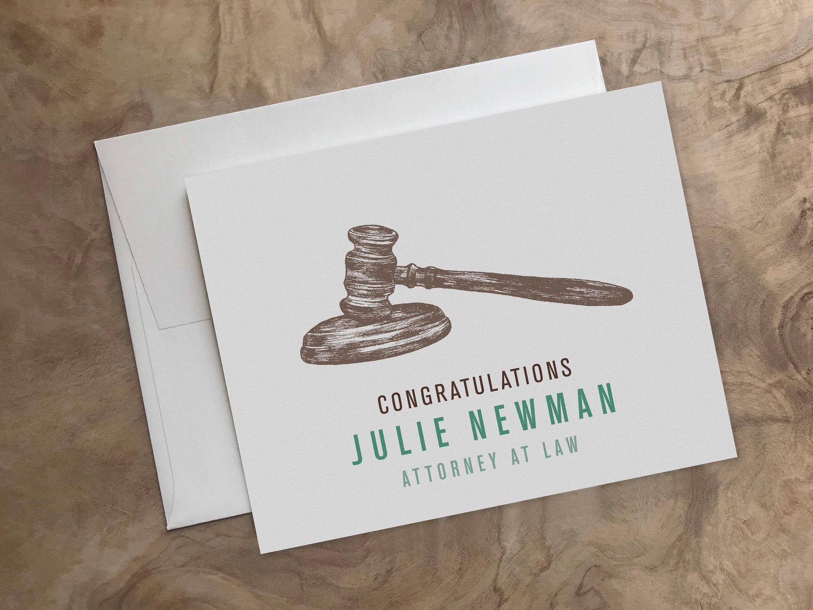 Personalized Law School Graduate Card. Judge Card. LSAT Congratulations ...