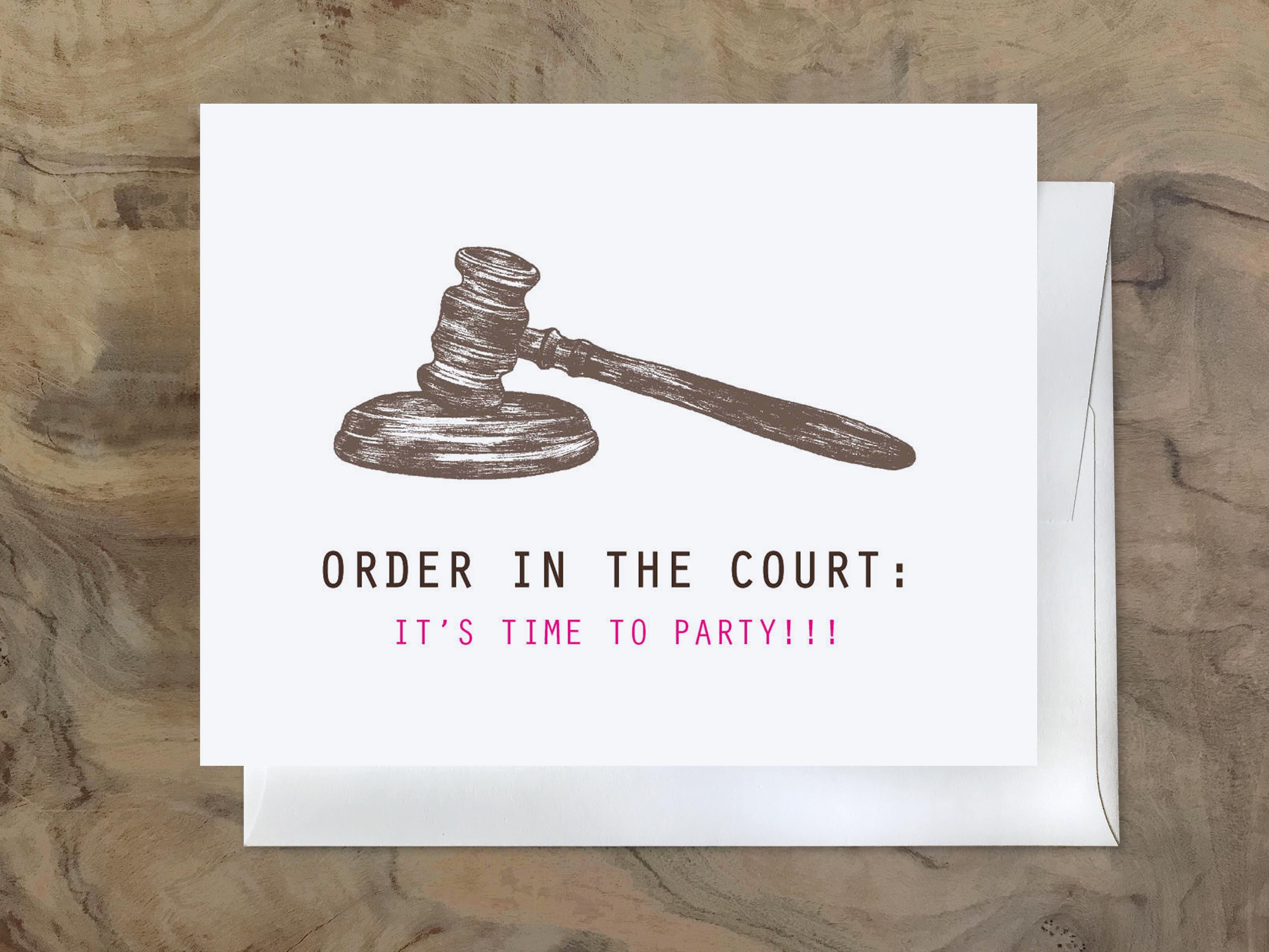 HILARIOUS LAWYER BIRTHDAY Card. Judge Card. Law Student. - Etsy